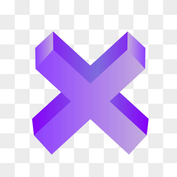 Descarga Símbolo en Forma de Equis Morada para la Representación de X ...