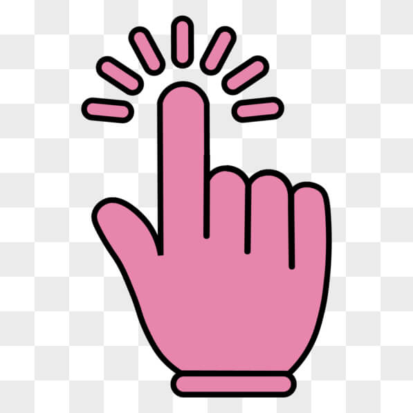 Descarga Símbolo de mano rosa - Haciendo clic en una aplicación o sitio ...