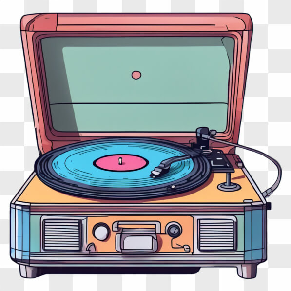 Download Colorful Vintage Vinyl Record Player Cartoons Online ...