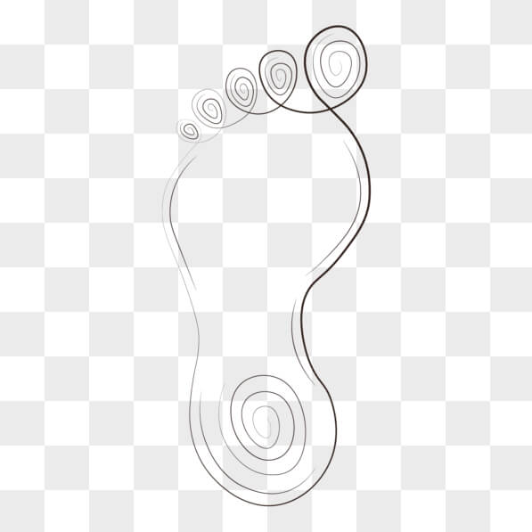 Download Artistic Line Drawing of a Person's Foot PNGs Online ...
