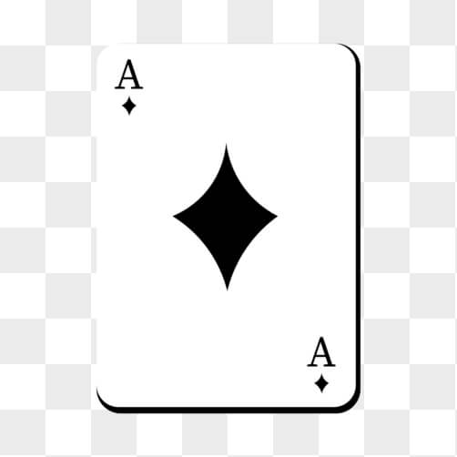 Download Black and White Ace of Spades Playing Card with Diamond Symbol ...
