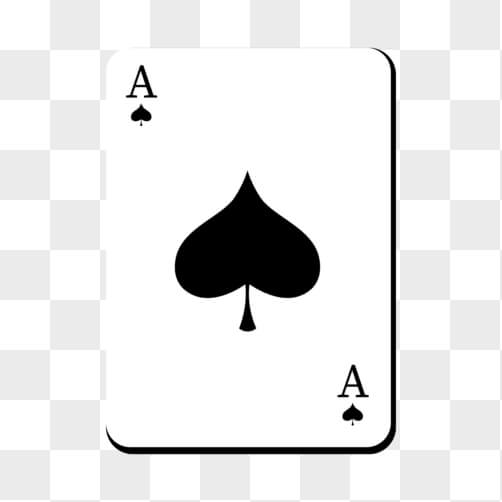 Download Black and White Ace of Spades Playing Card with Diamond Symbol ...