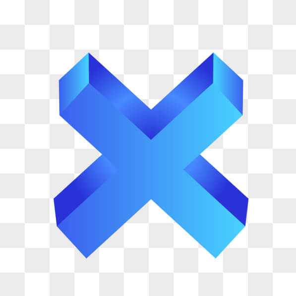 Download Blue 3D X-Shaped Logo PNGs Online - Creative Fabrica