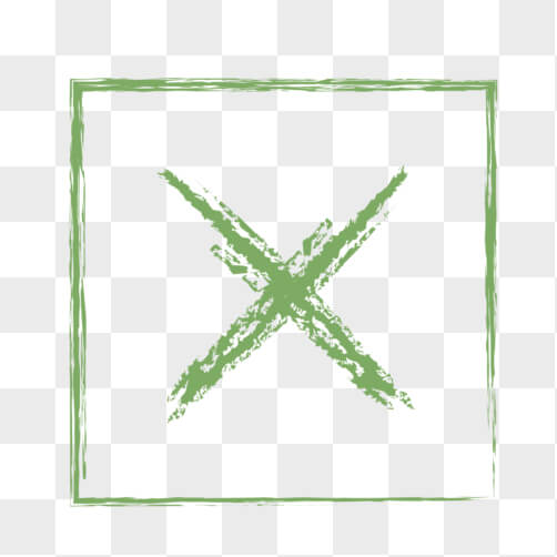 Download Symbolic Pink Square with X PNG Online - Creative Fabrica