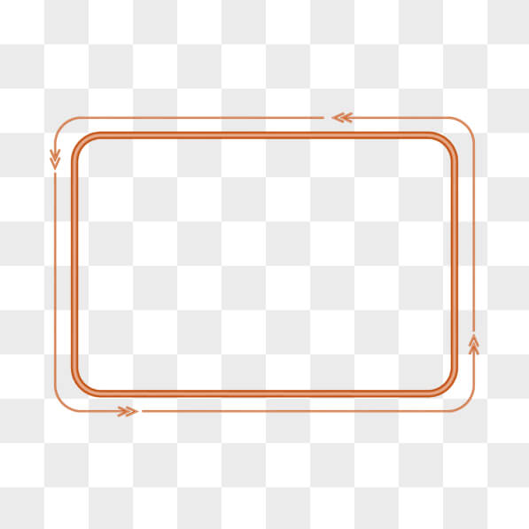 Download Rectangular Frame with Orange Arrows PNGs Online - Creative ...