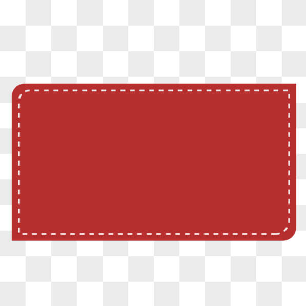 Download Red Card with White Border and Stitched Edges PNGs Online ...