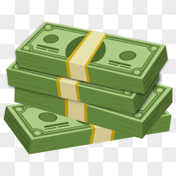 Download Stack of Green Dollar Bills PNGs Online - Creative Fabrica