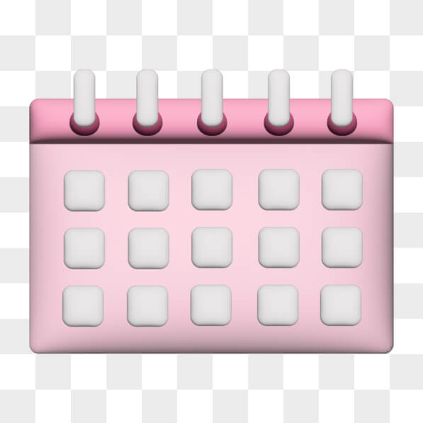 Descarga Calendario rosa con cuadrados blancos y puntos PNGs En Línea ...