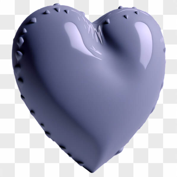 Download Blue Heart-Shaped Plastic Object with Spikes PNG Online ...