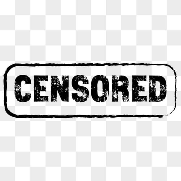Download Black and White Rubber Stamp with Censored Text PNGs Online ...