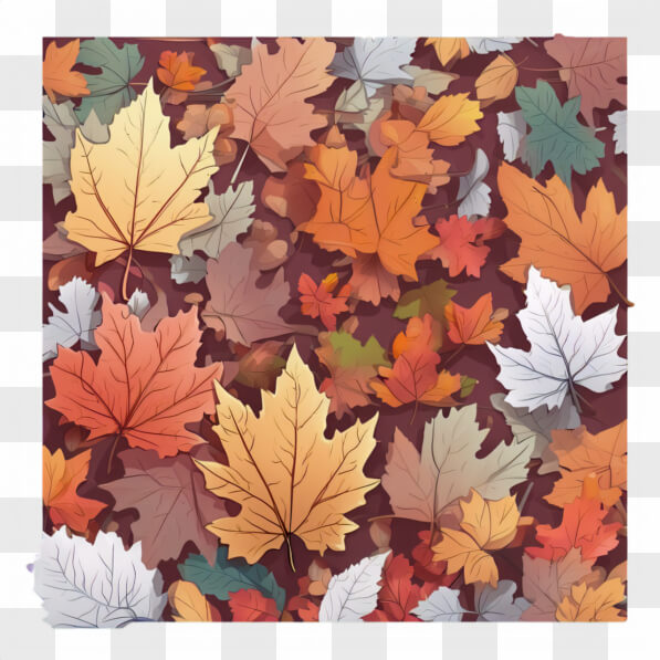 Download Colorful Autumn Leaves Collage Cartoons Online - Creative Fabrica