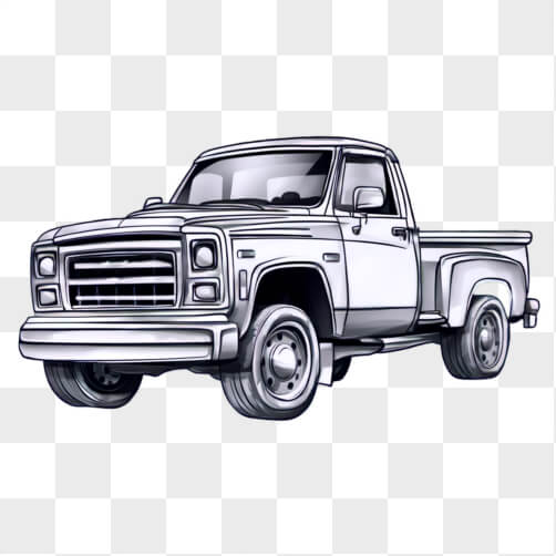 Download Vintage Ford F-150 Pickup Truck Drawing Cartoons Online ...