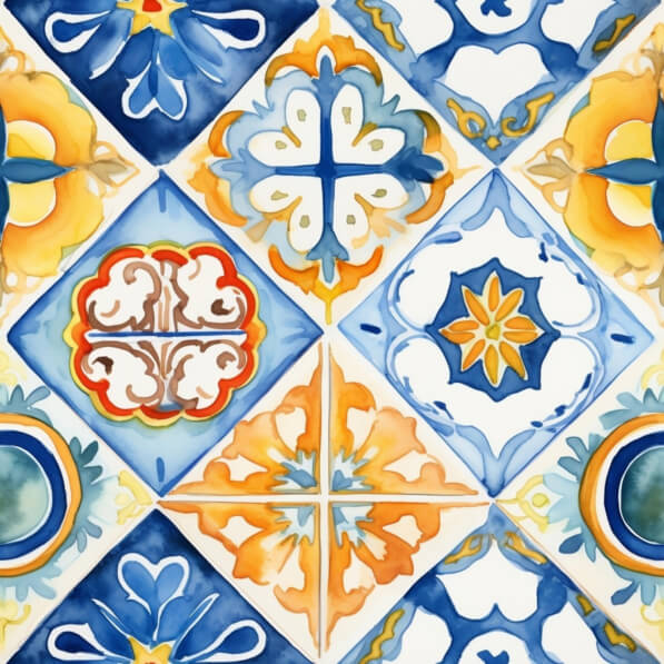 Download Colorful Tile Pattern Patterns Online - Creative Fabrica