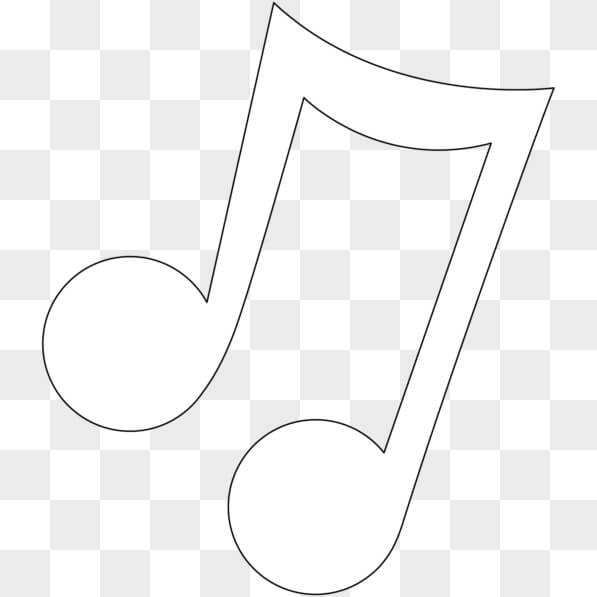 Download Artistic Musical Note Outline PNGs Online - Creative Fabrica