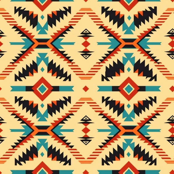 Download Native American Tribal Pattern in Bright Colors and Geometric ...