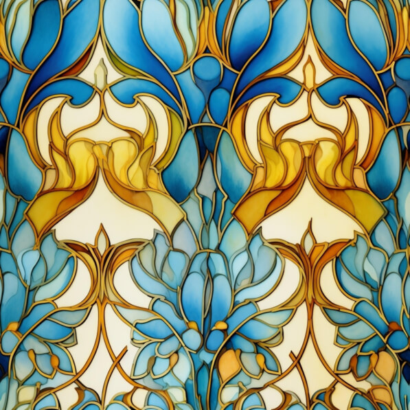 Download Art Deco Inspired Stained Glass Window Patterns Online