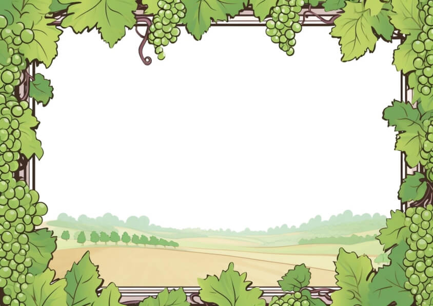 Download Green Vines and Grapes Decorative Frame Backgrounds Online ...