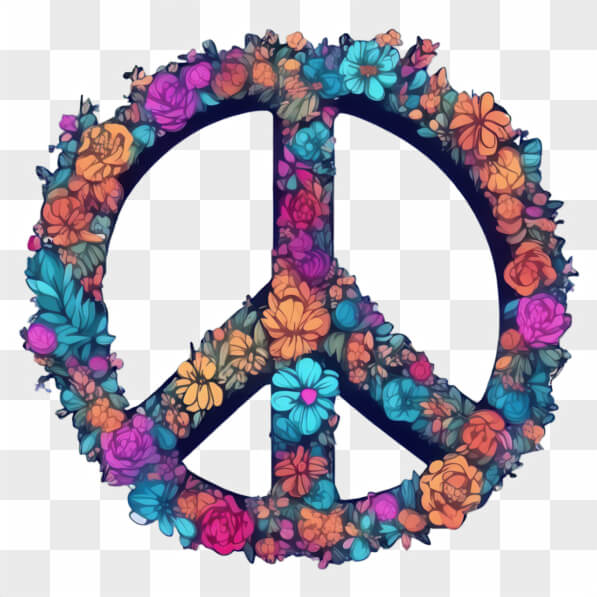 Download Colorful Flower Peace Sign Art Piece Cartoons Online ...