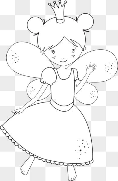 Download Elegant Black and White Fairy Girl Image for Crafting PNG ...