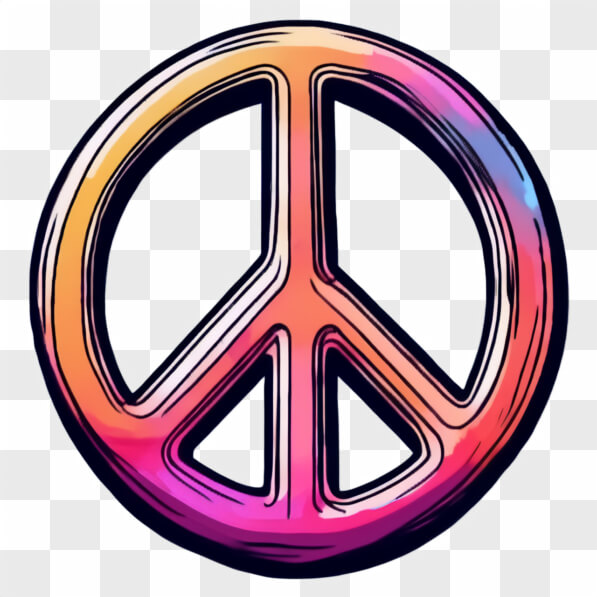 Download Colorful Peace Sign in Upside-Down Triangle Cartoons Online ...