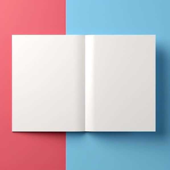 Download Empty Book on Red and Blue Background Mockups Online ...