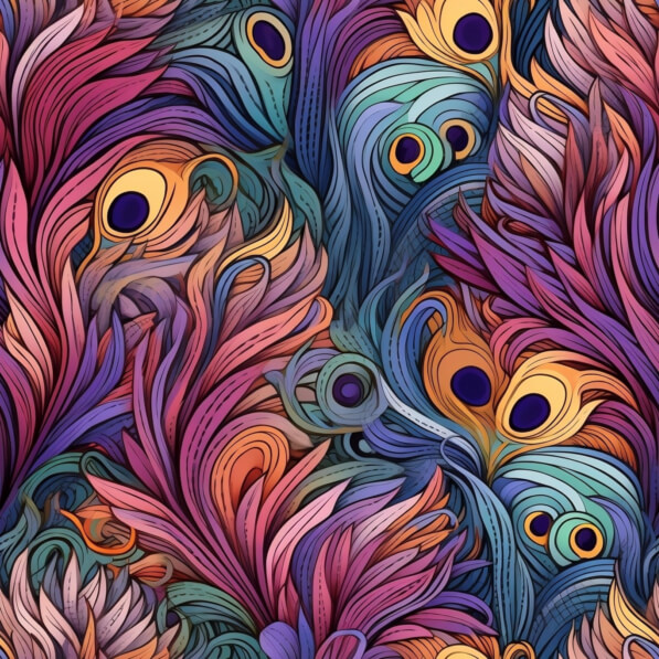 Download Colorful Pattern of Peacock Feathers Patterns Online ...