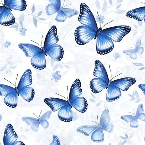Download Seamless Blue Butterfly Pattern Patterns Online - Creative Fabrica