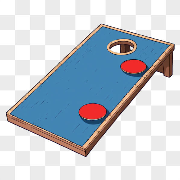 Download Blue Cornhole Board with Red Circles Cartoons Online ...