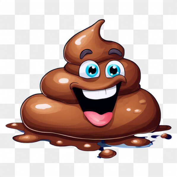 Download Cartoon Poop Character Smiling on Black Background Cartoons ...