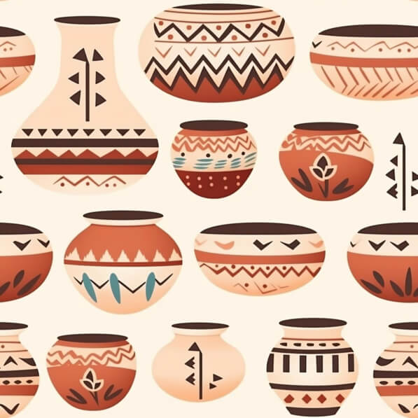 Download Seamless Ceramic Pot Pattern Patterns Online - Creative Fabrica