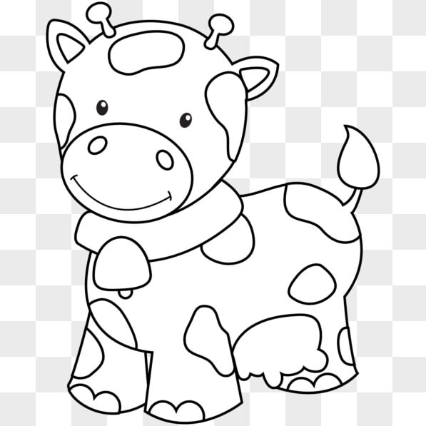 Download Giraffe Coloring Page with Scarf PNGs Online - Creative Fabrica