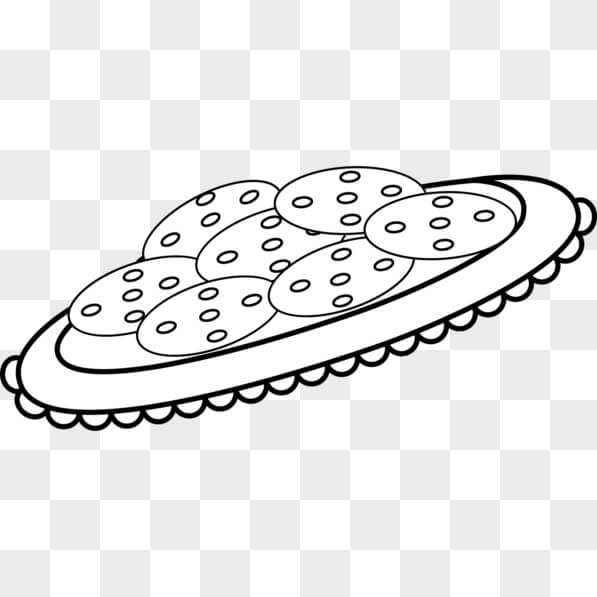 Download Black-and-White Cookie Plate Drawing PNGs Online - Creative ...