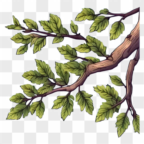 Download Detailed Tree Branch Illustration Cartoons Online - Creative ...