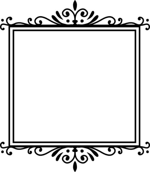 Download Black and White Ornate Frame Clip Art Frames Online - Creative ...