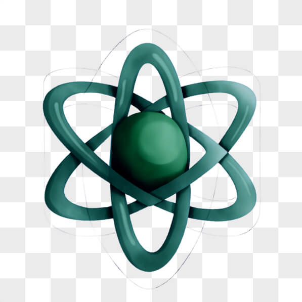 Download Atomic Symbol with Green Ball PNGs Online - Creative Fabrica