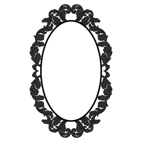 Download Decorative Black Oval Frame for Displaying Photos and Artwork ...
