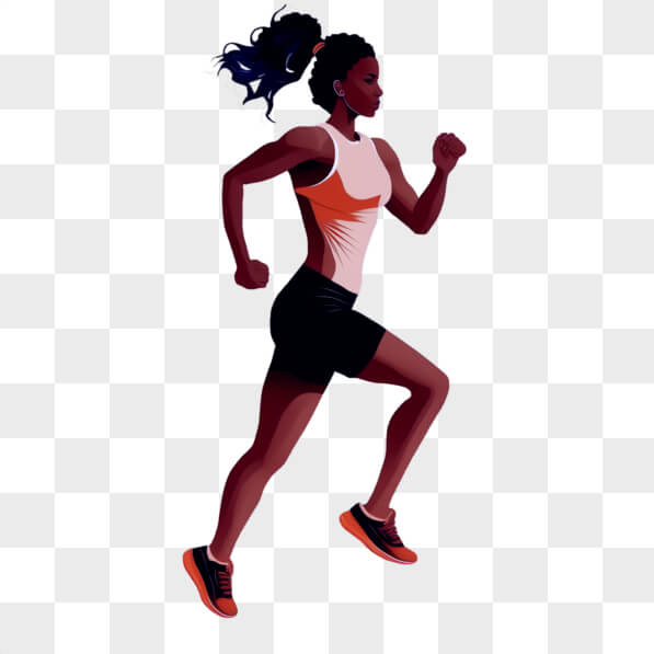 Download Illustration of a Woman Running PNGs Online - Creative Fabrica