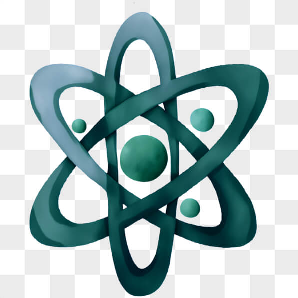 Download Green Atom Symbol with Octahedral Balls PNGs Online - Creative ...