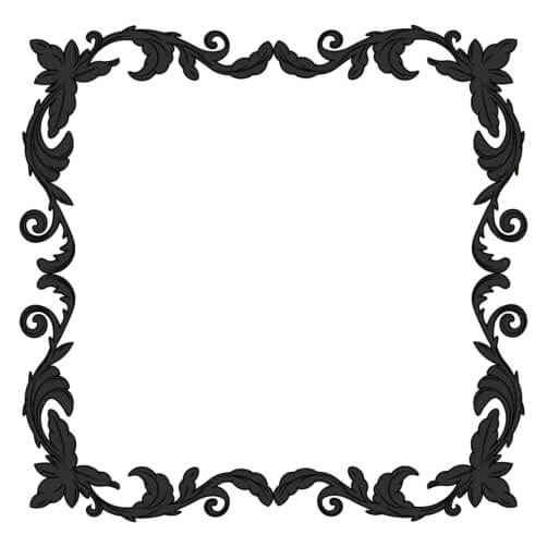 Download Ornate Black Frame with Floral Design Frames Online - Creative ...