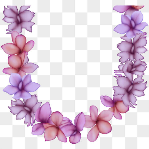 Télécharger Lei violet et rose en plumeria PNGs En Ligne - Creative Fabrica