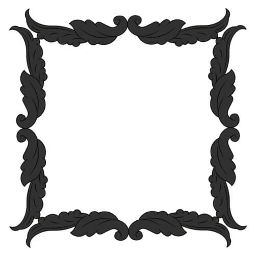 Download Ornate Black Frame with Floral Design Frames Online - Creative ...