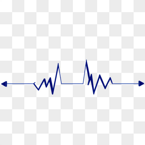 Download Blue Heartbeat with Arrow PNGs Online - Creative Fabrica