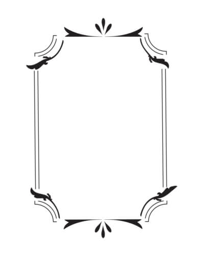 Download Black and White Ornate Frame Frames Online - Creative Fabrica