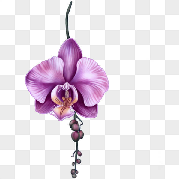 Download Purple Orchid Flower in Full Bloom PNGs Online - Creative Fabrica