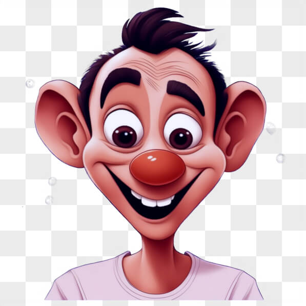 Download Cartoon Man with Red Nose and Bubbles PNGs Online - Creative ...