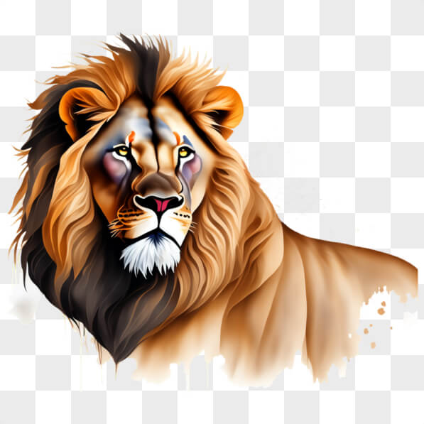 Download Abstract Painting of Large Lion PNGs Online - Creative Fabrica
