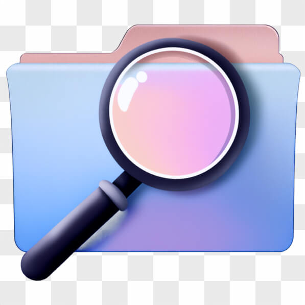Download Folder with Magnifying Glass PNGs Online - Creative Fabrica