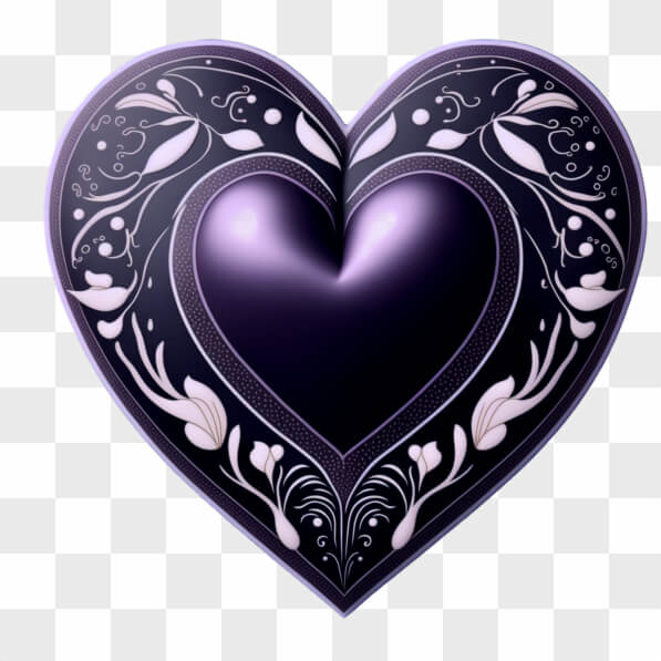 Download Ornate Purple Heart Shaped Like a Flower PNGs Online ...