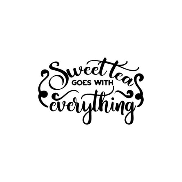 Download Sweet Tea Typography Art Quotes Online - Creative Fabrica