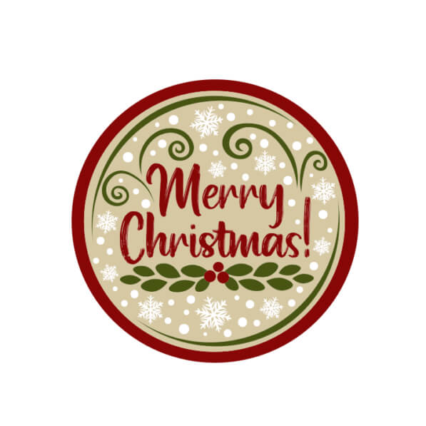 Download Festive Christmas Label with Snowflakes Quotes Online ...